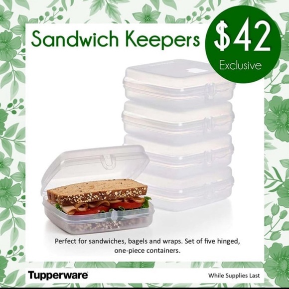 Tupperware | Kitchen | Tupperware Sandwich Keeper 5pcs | Poshmark